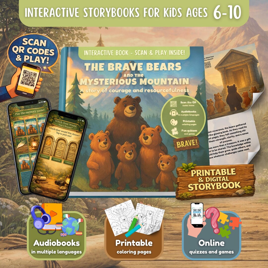 Brave Bears Interactive Storybook – Kids Audiobook, Games and Other ...