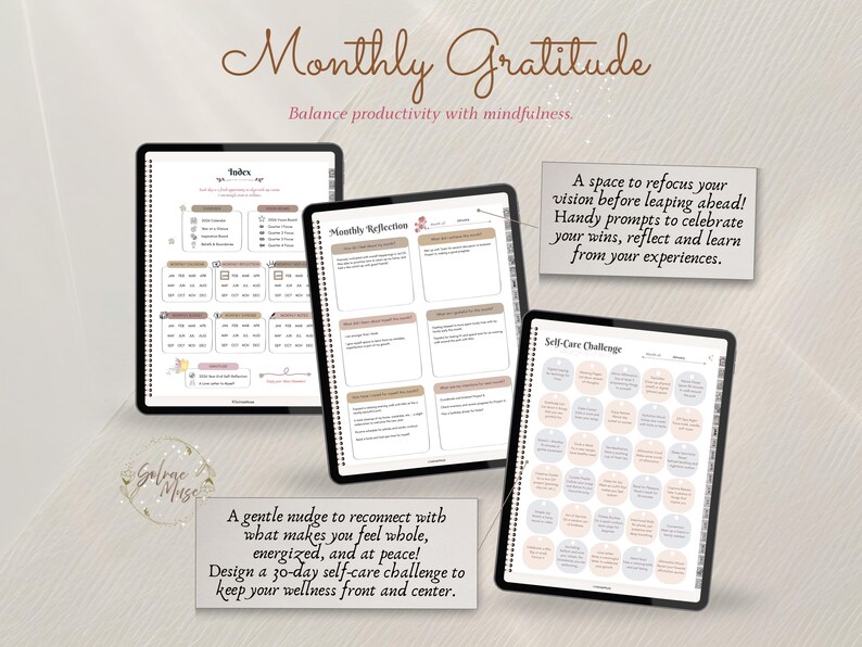 2026 Dated Digital Planner, Beige Leaf Nature | Android iPad | Yearly ...