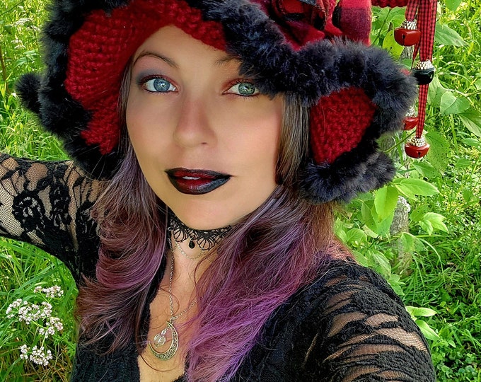 Crochet Bad Santa Twisted Witch Hat. Witch Costume Hat. Cosplay Hat ...