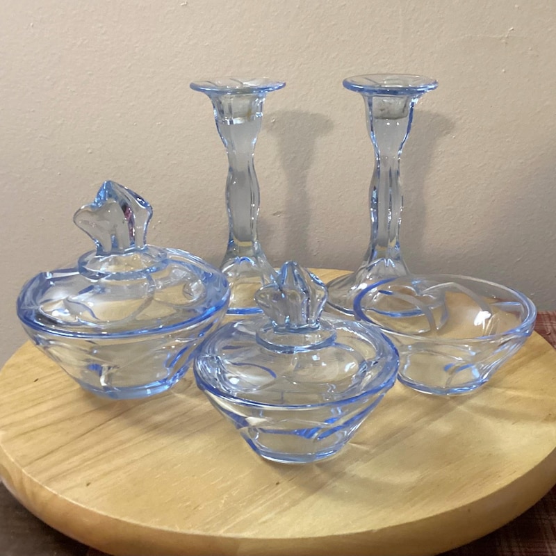 Glass Vanity Set 30s Deco - Etsy