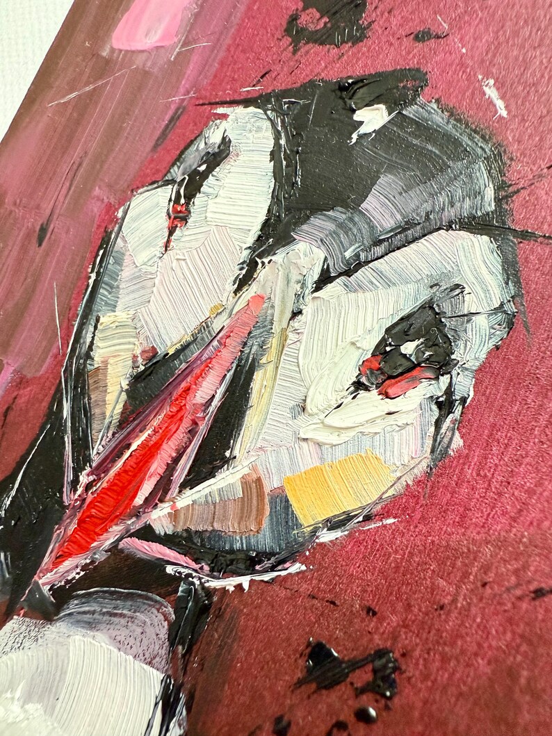 Puffin Original Oil Painting, Atlantic Bird Impasto Art 4x6 - Etsy