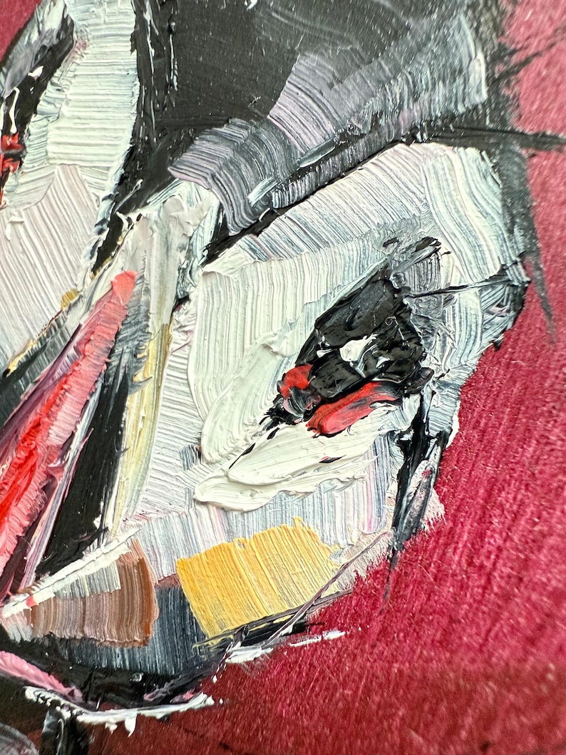 Puffin Original Oil Painting, Atlantic Bird Impasto Art 4x6 - Etsy