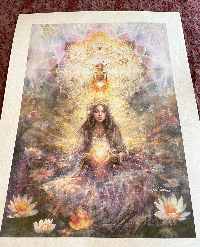 Fine Art Print the Nectar of Life Mother Nature Honeybee Grounding ...