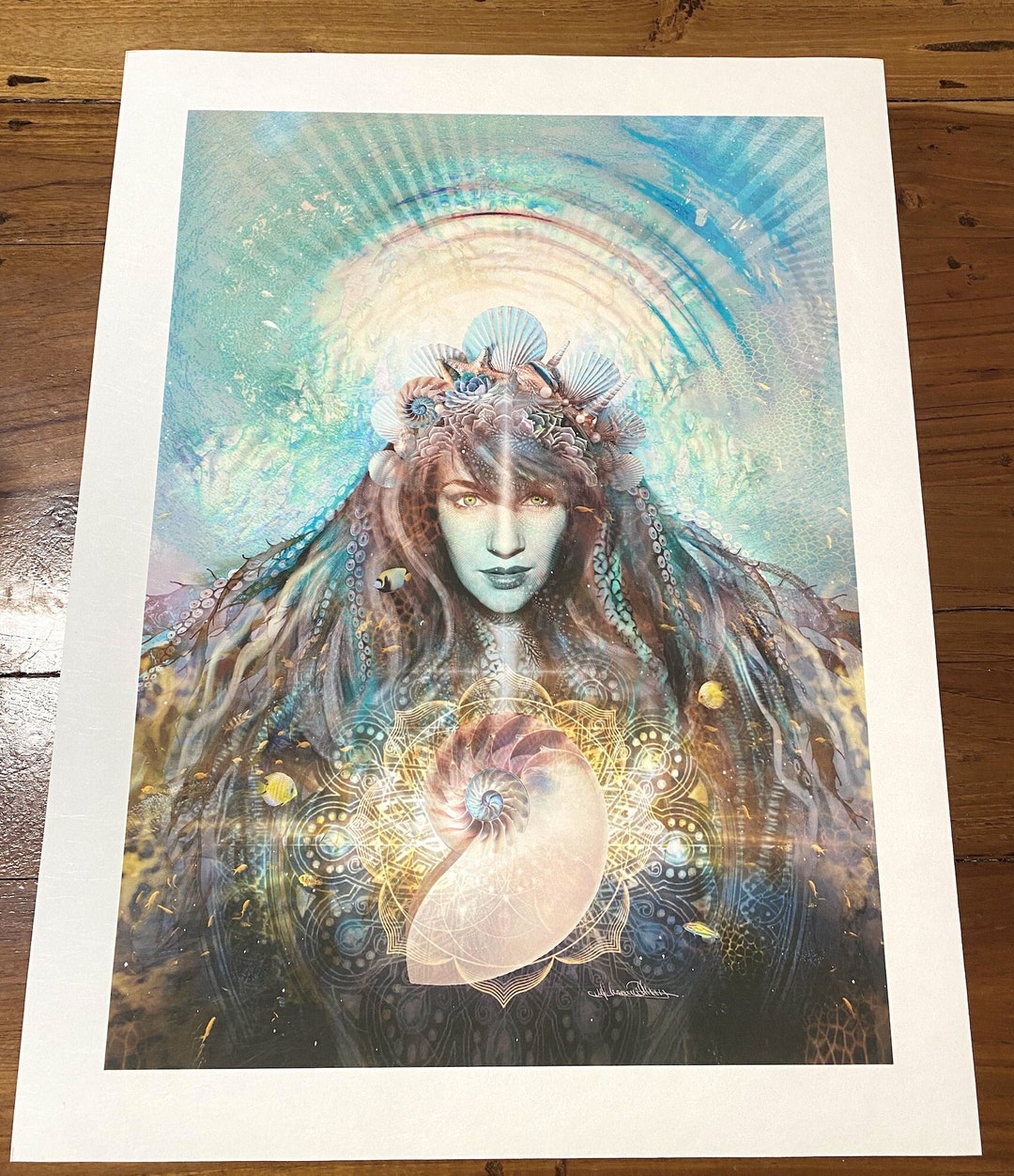 Fine Art Print - Yemaya Goddess of the Ocean Sea Mermaid Visionary ...