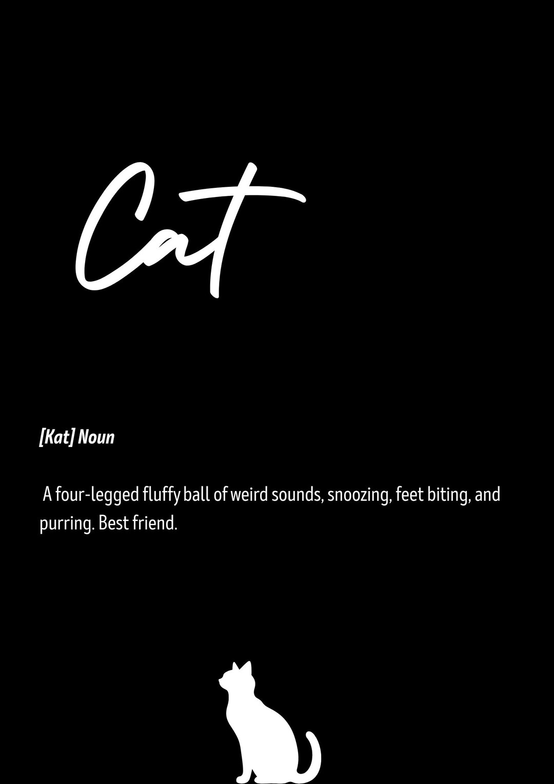 CAT [noun] Digital Print - Etsy