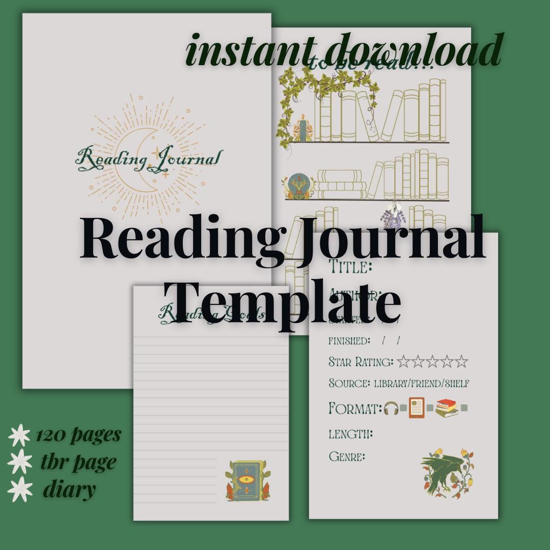 Witchy Reading Journal Template: Downloadable Printable Digital Planner ...