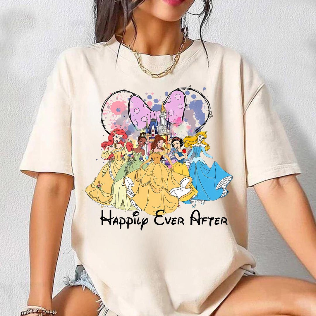 Retro Princess Happily Ever After Png, Watercolor Princesses Png, Retro ...