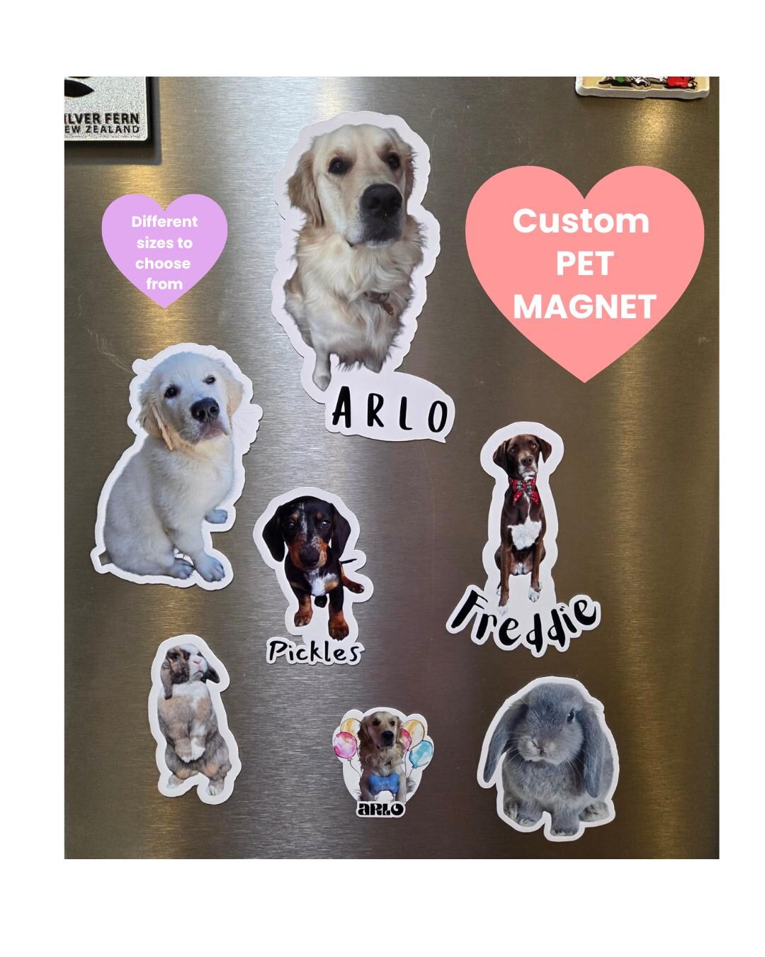 Custom Pet Magnets, Die Cut, Personalized Fridge Magnet, Custom ...