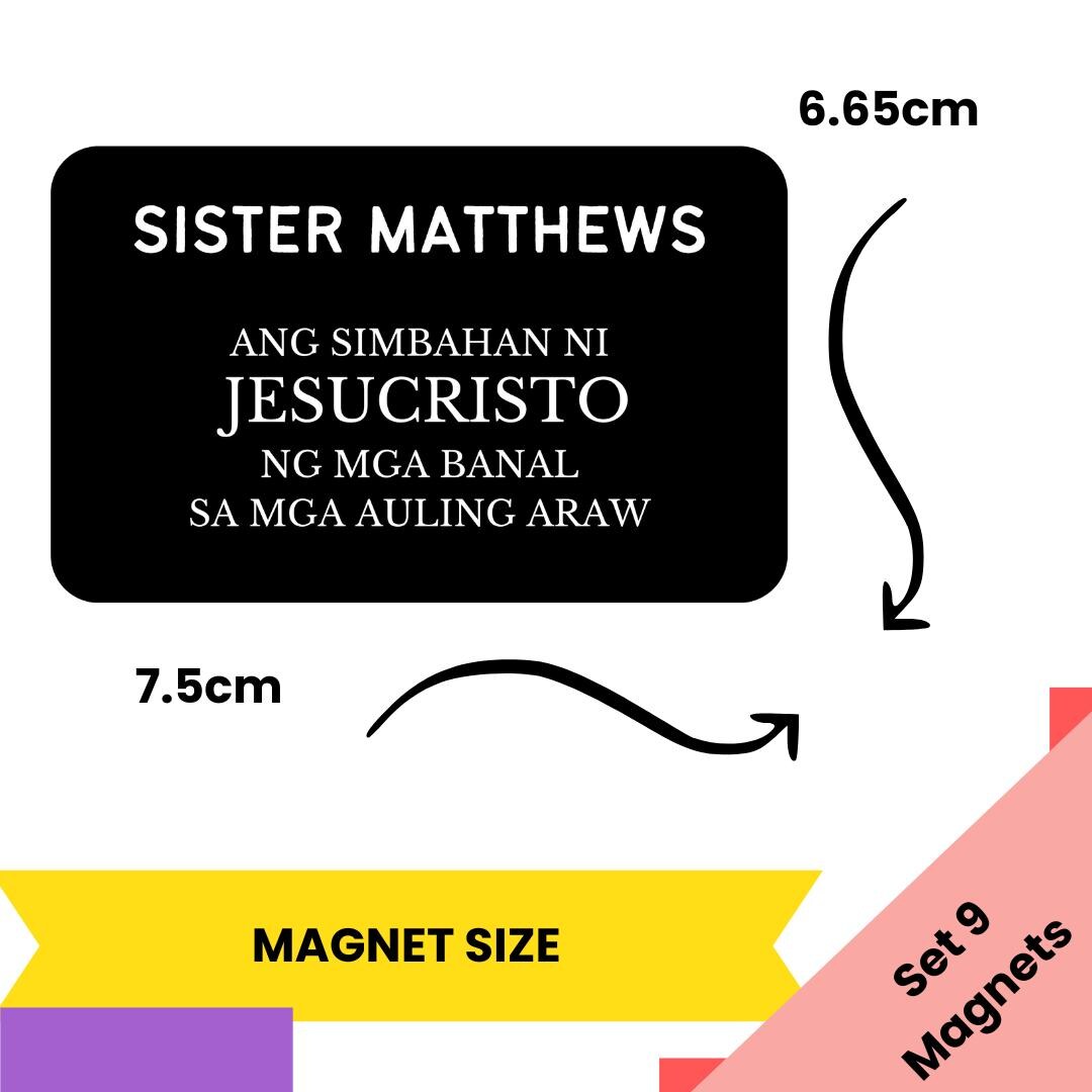 LDS Missionary Badge Sticker, 8 Pack, Personalized, Missionary Gifts ...