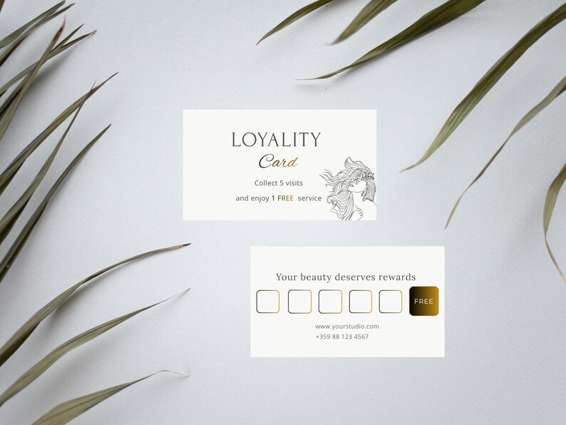 Editable Loyalty Card Template for Beauty Salon | Nail, Lash & Brow ...