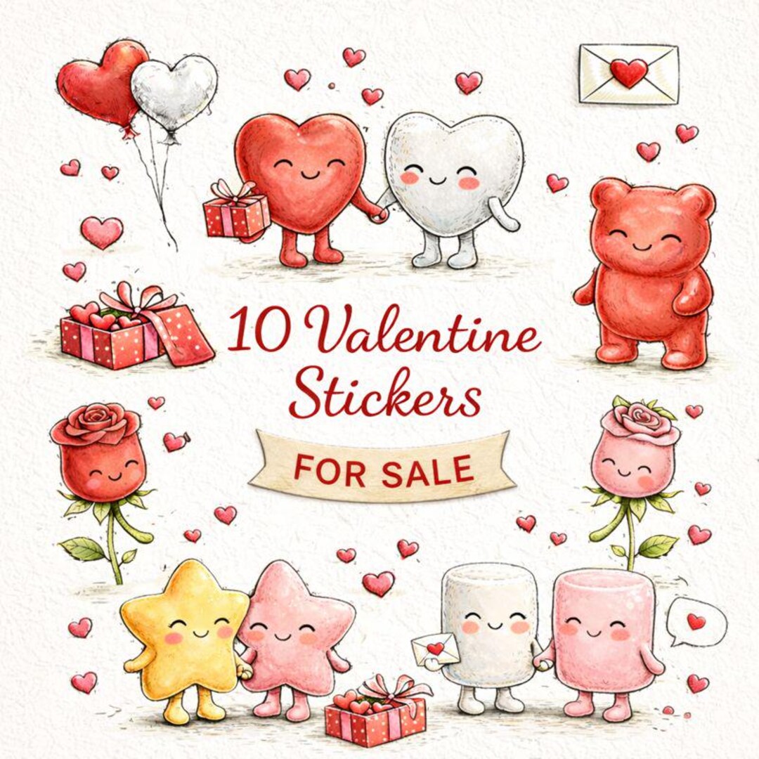 10 Valentine's Day Stickers for Kids | Cute Valentine Stickers ...