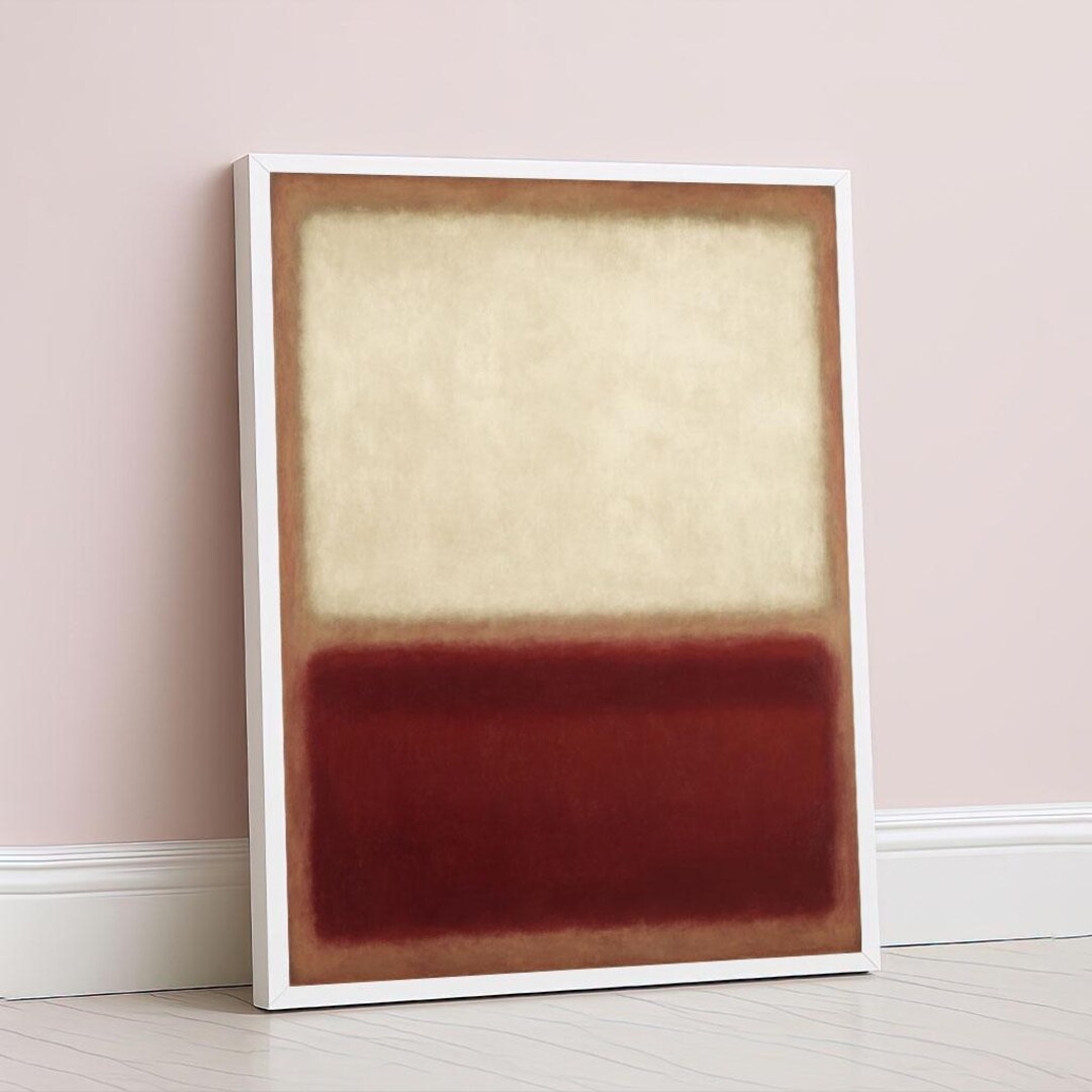 Mark Rothko Inspired Beige and Red Canvas Bold Color Field Painting for ...