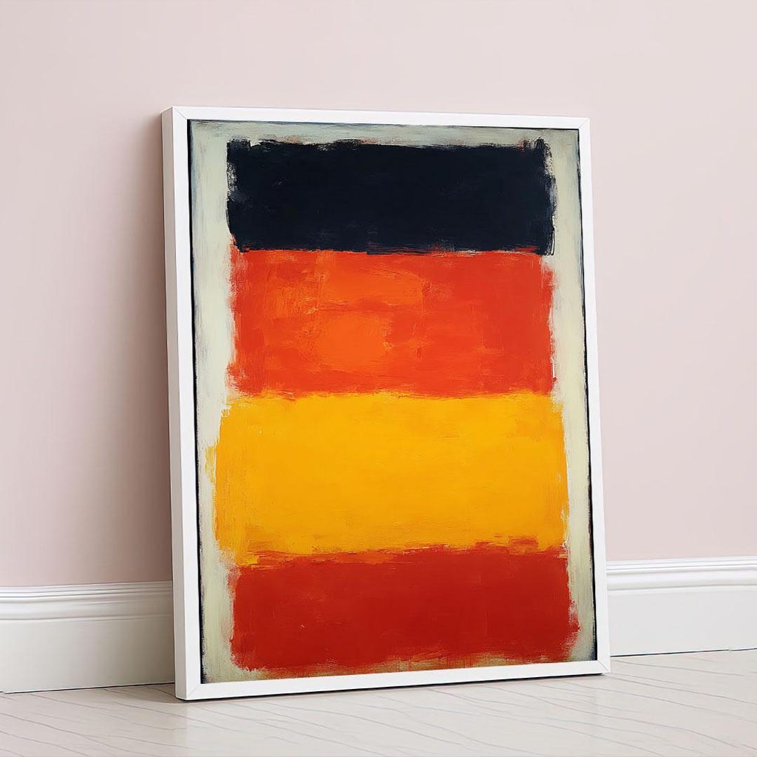 Mark Rothko Inspired Black, Orange, and Yellow Canvas Bold Color Field ...
