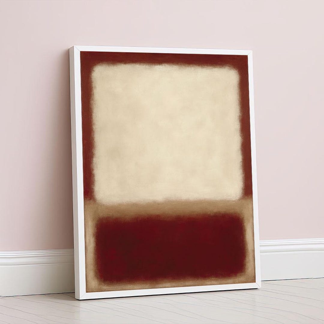 Mark Rothko Inspired Red and Beige Canvas Bold Color Field Painting ...