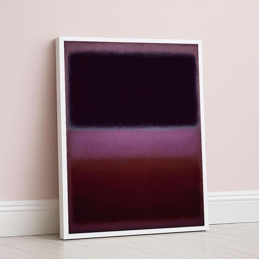 Mark Rothko Inspired Purple and Burgundy Canvas Bold Color Field ...