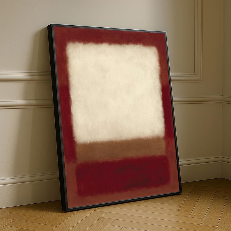 Mark Rothko Inspired Red and Beige Canvas Iconic Color Field Painting ...