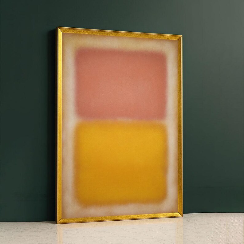 Mark Rothko Inspired Red and Yellow Canvas Bold Color Field Painting ...