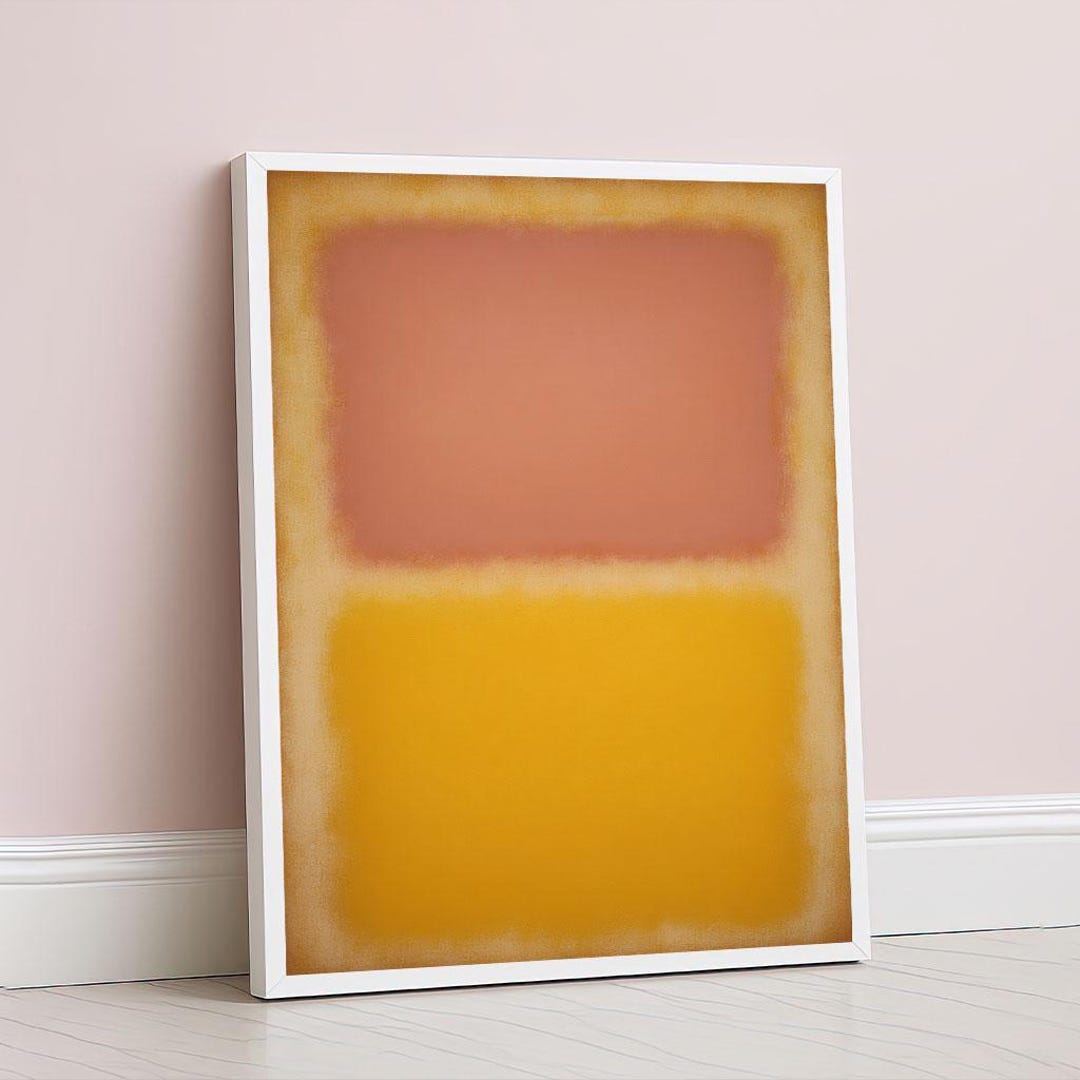 Mark Rothko Inspired Red and Yellow Canvas Bold Color Field Painting ...