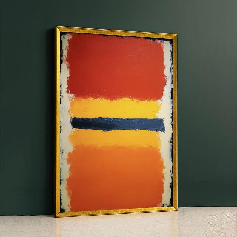 Mark Rothko Red and Yellow Canvas Iconic Color Field Painting ...