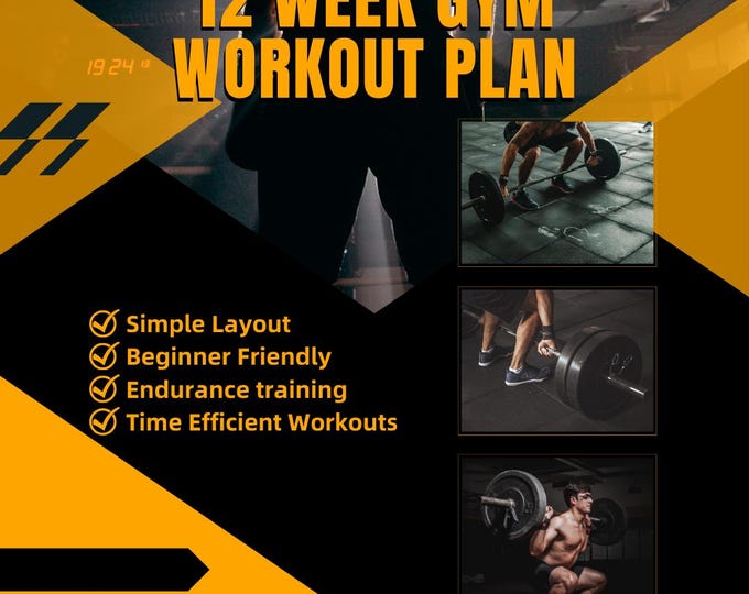 4-week Beginner Gym Workout Plan | Printable Fitness Guide | Digital ...