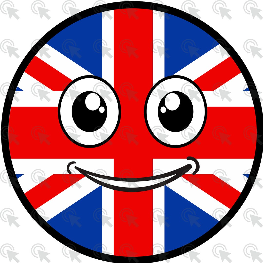 UK British Flag Countryball Png | Patriotic Smiley Face Sublimation ...