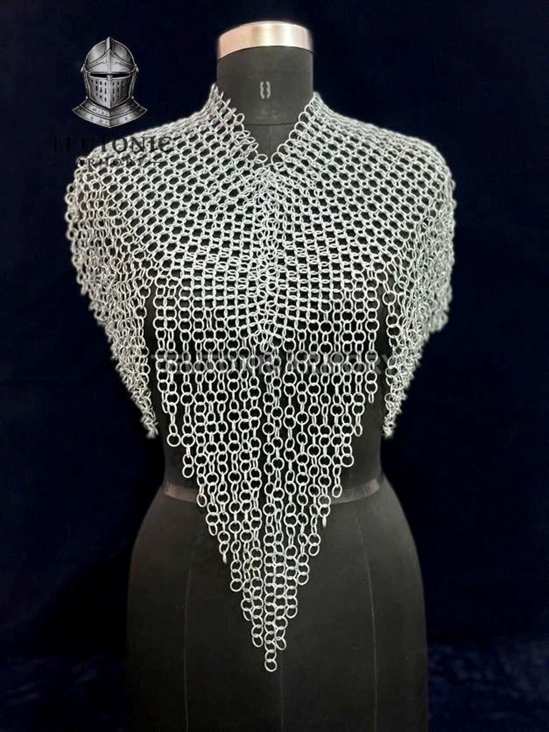 Stainless Steel Chainmail Shoulder Drape, Medieval Knight Capelet - Etsy