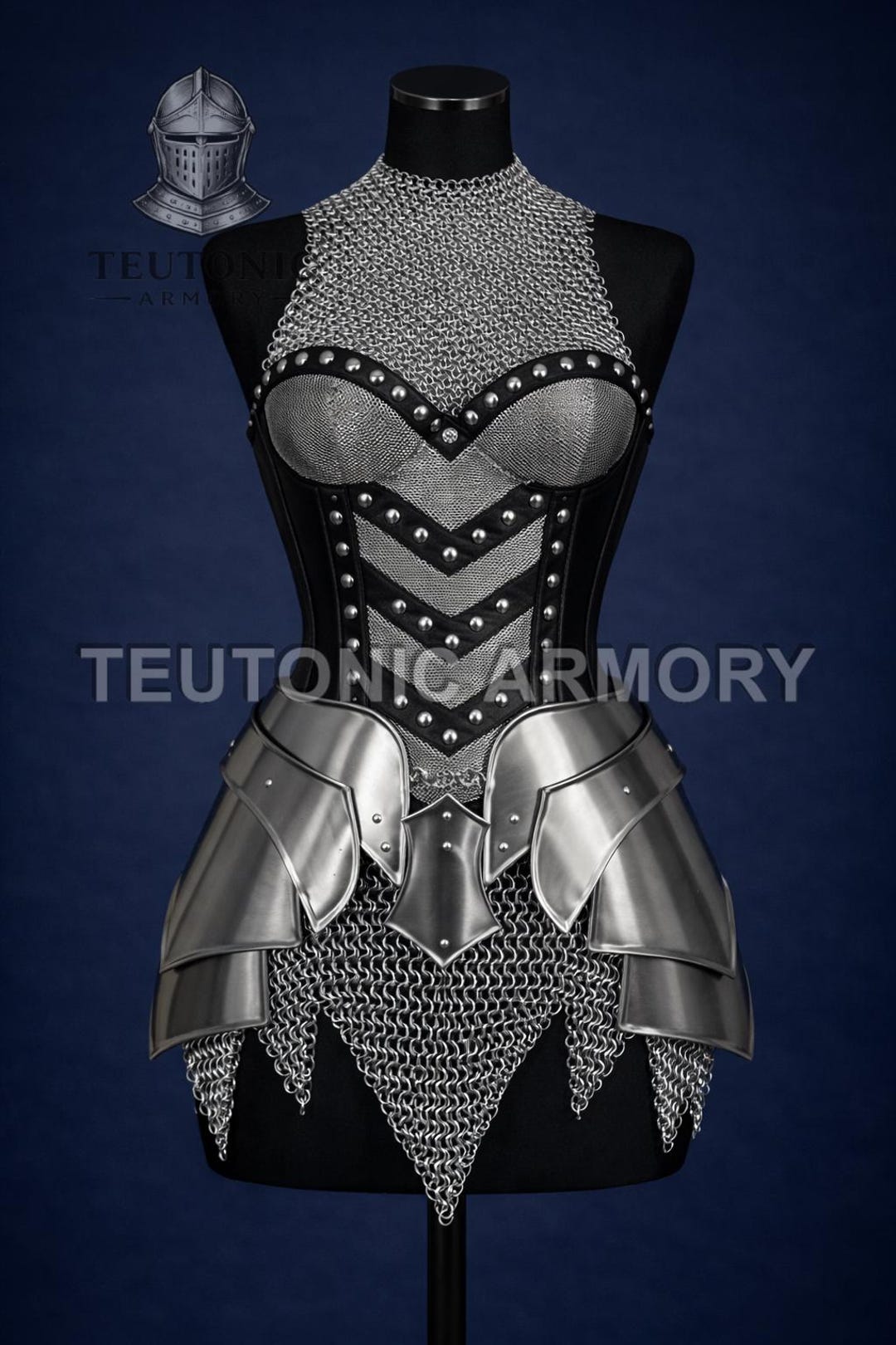 Women's Steel Corset Armor: Medieval Gothic Chainmail Bodice, LARP ...