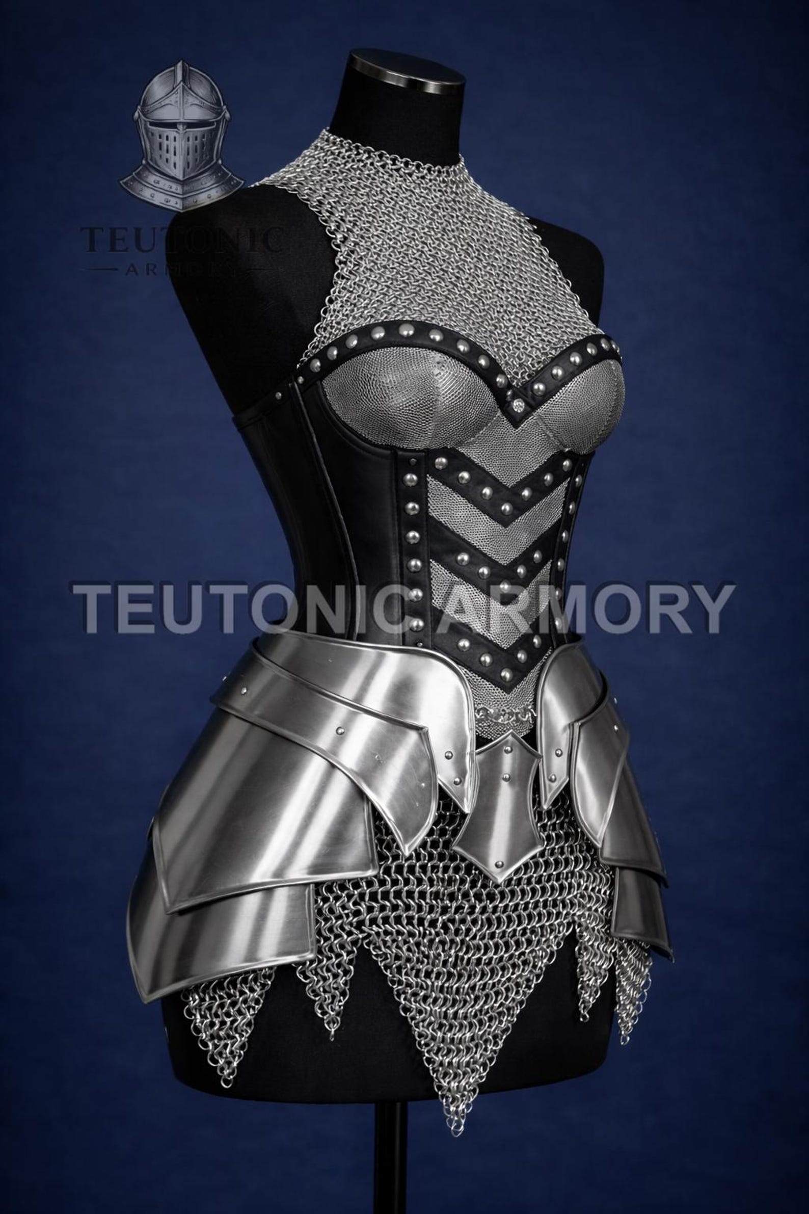 Women's Steel Corset Armor: Medieval Gothic Chainmail Bodice, LARP ...