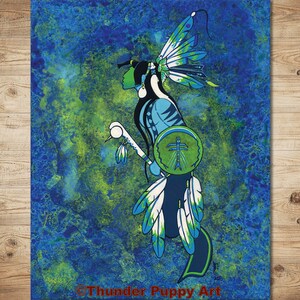 Native American Painting, Original Art, Dragonfly, Ledger Art, Lakota ...