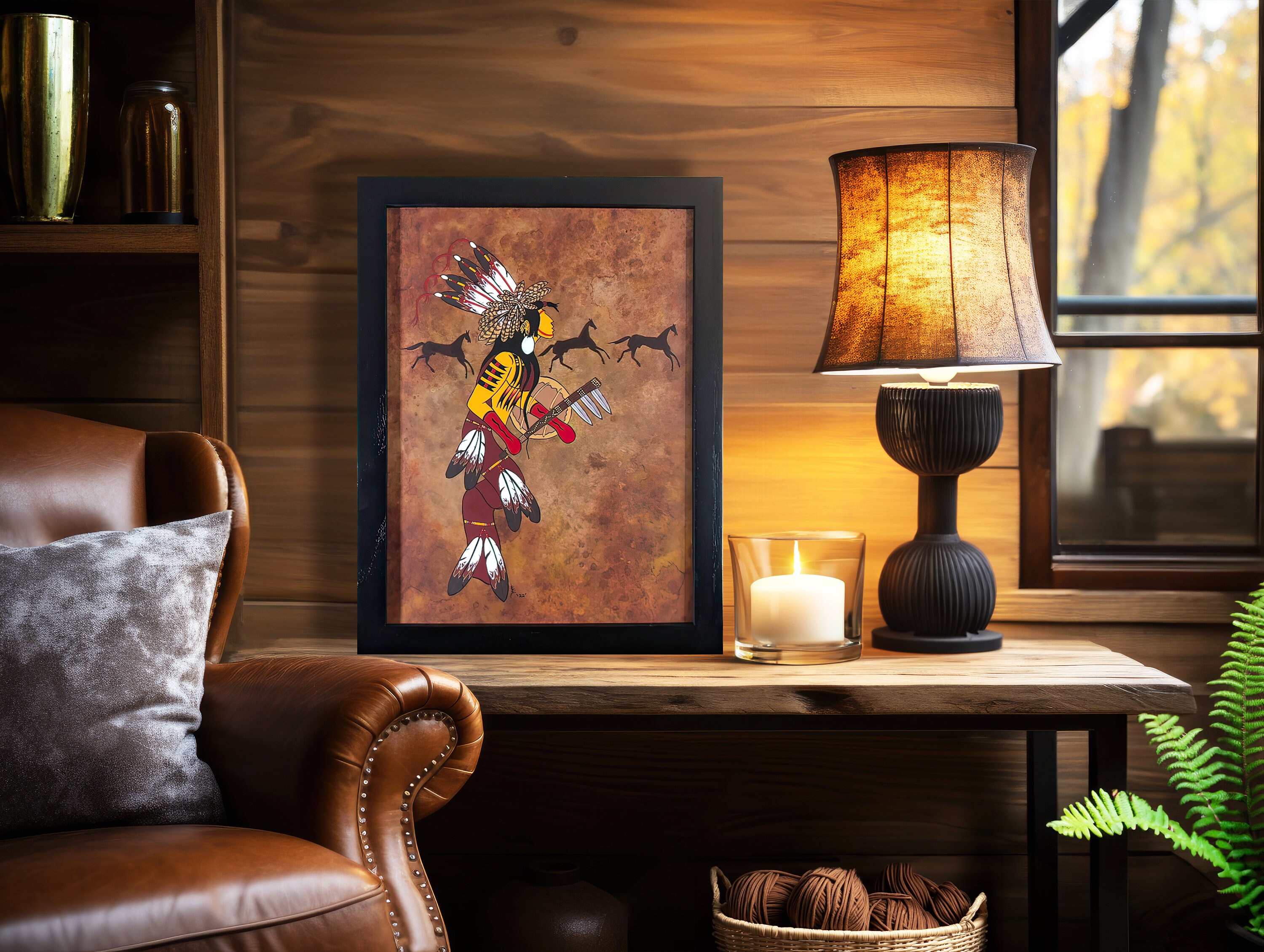 Native American Painting, Original Art, Dog Soldier, Ledger Art, Lakota ...