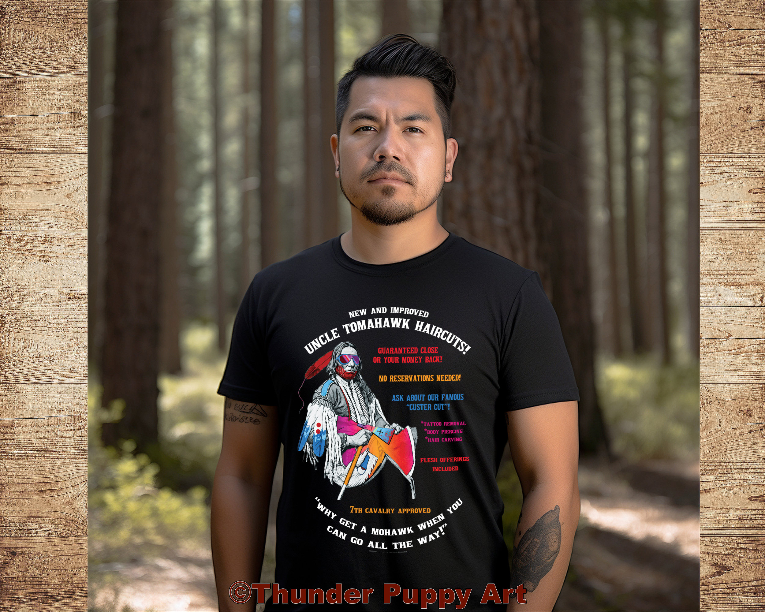 Native American T-shirt, Uncle Tomahawk Haircuts, Portion Donated, MMIW ...