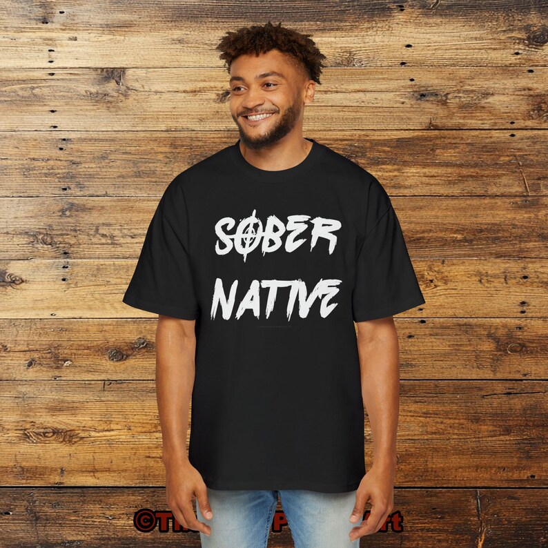 Native American Shirt, Sober Native,men's Heavy Oversized Tee, Native ...