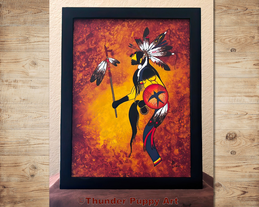 Native American Painting, Original Art, Plains Indian, Ledger Art ...