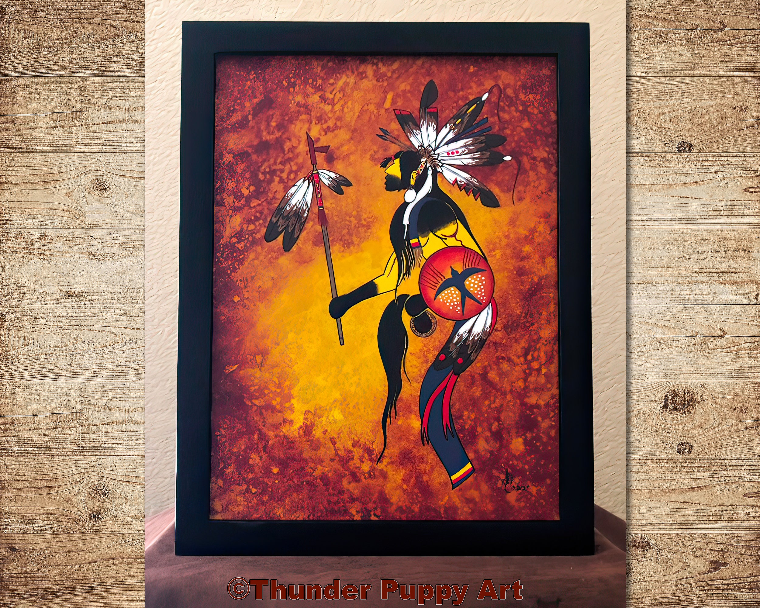Native American Painting Original Art Plains Indian Ledger - Etsy