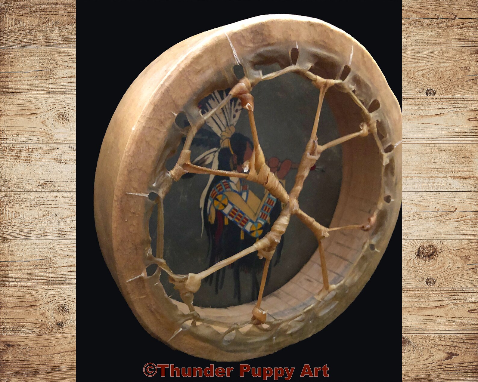 Native American Drum, Ceremonial, Ledger Art, Shaman Drum, Elk Dreamer ...