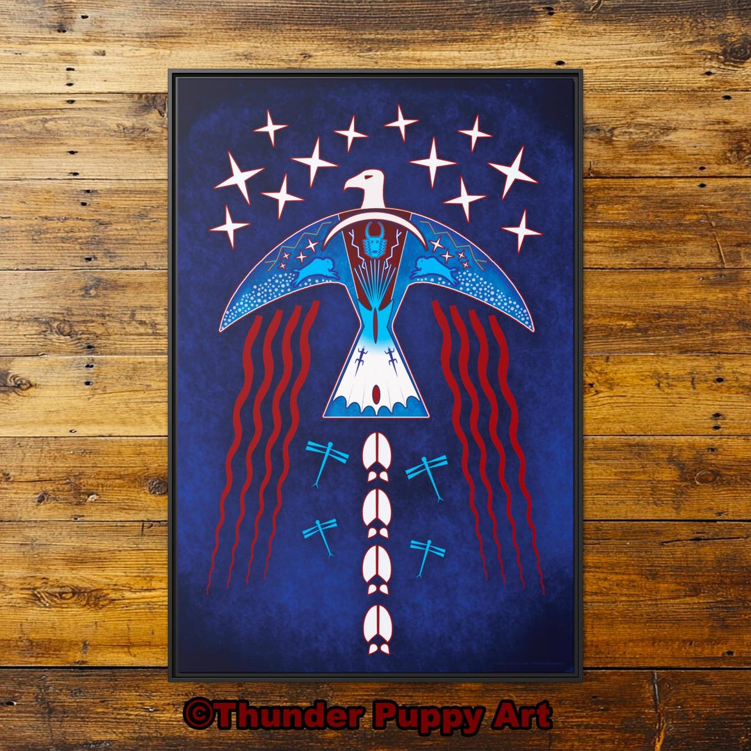 Ghost Dance Eagle Matte Canvas Print,native American Art, Indigenous ...