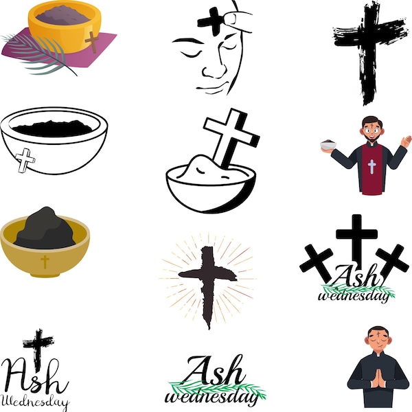 Ash Wednesday Clip Art - Etsy