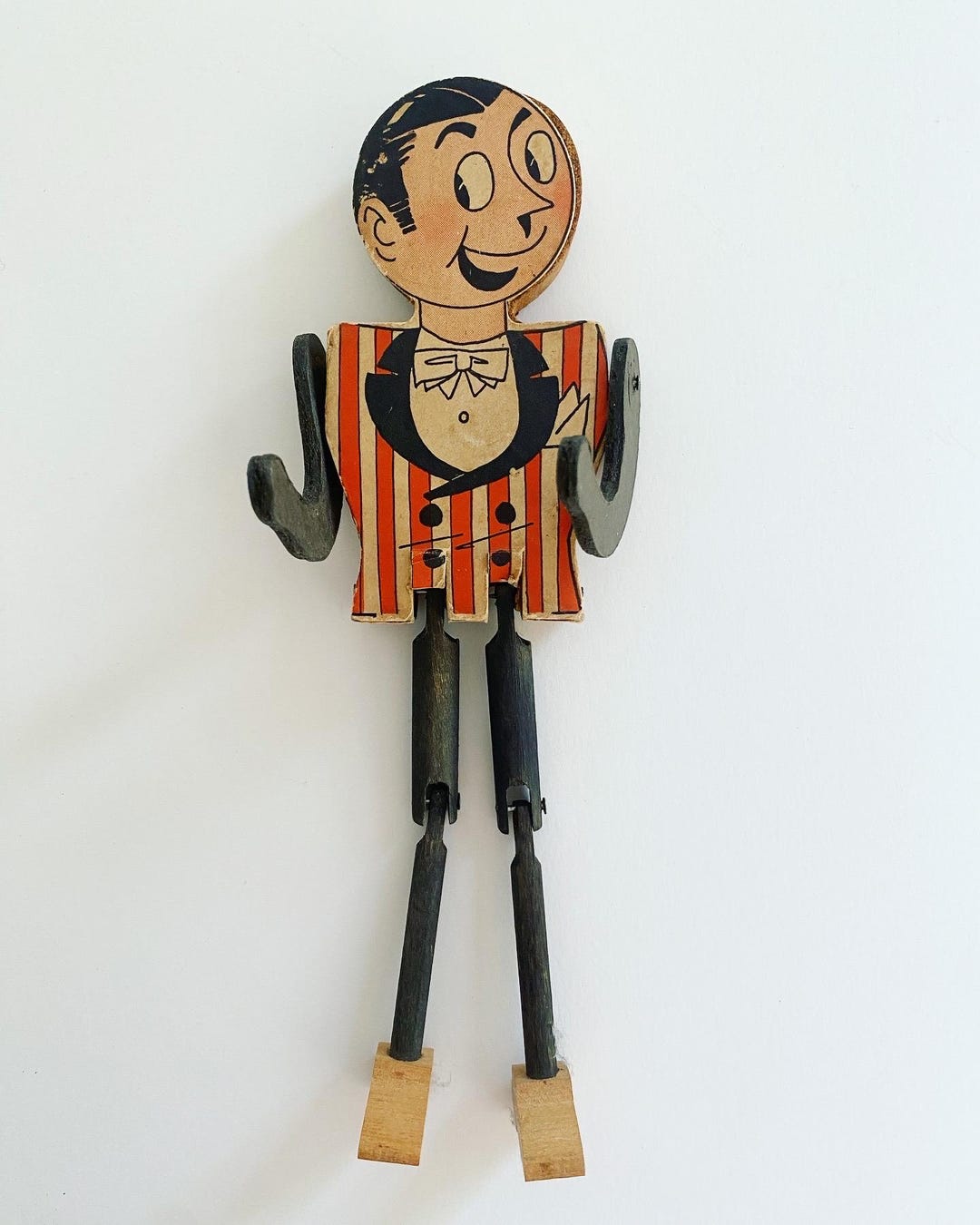Dancing Dan Litho Folk Art Vintage Painted Wood Jig Doll Puppet ...