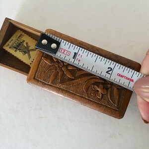 Vintage Wooden Hand Carved Stamp Box - Etsy
