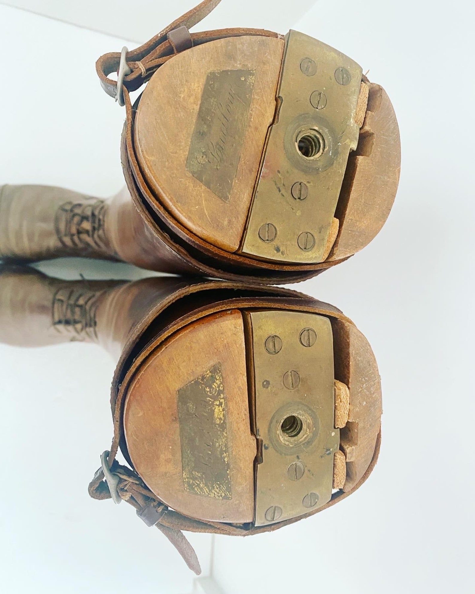 Antique Pair of Leather Boots With the Original Lasts or Boot Form ...