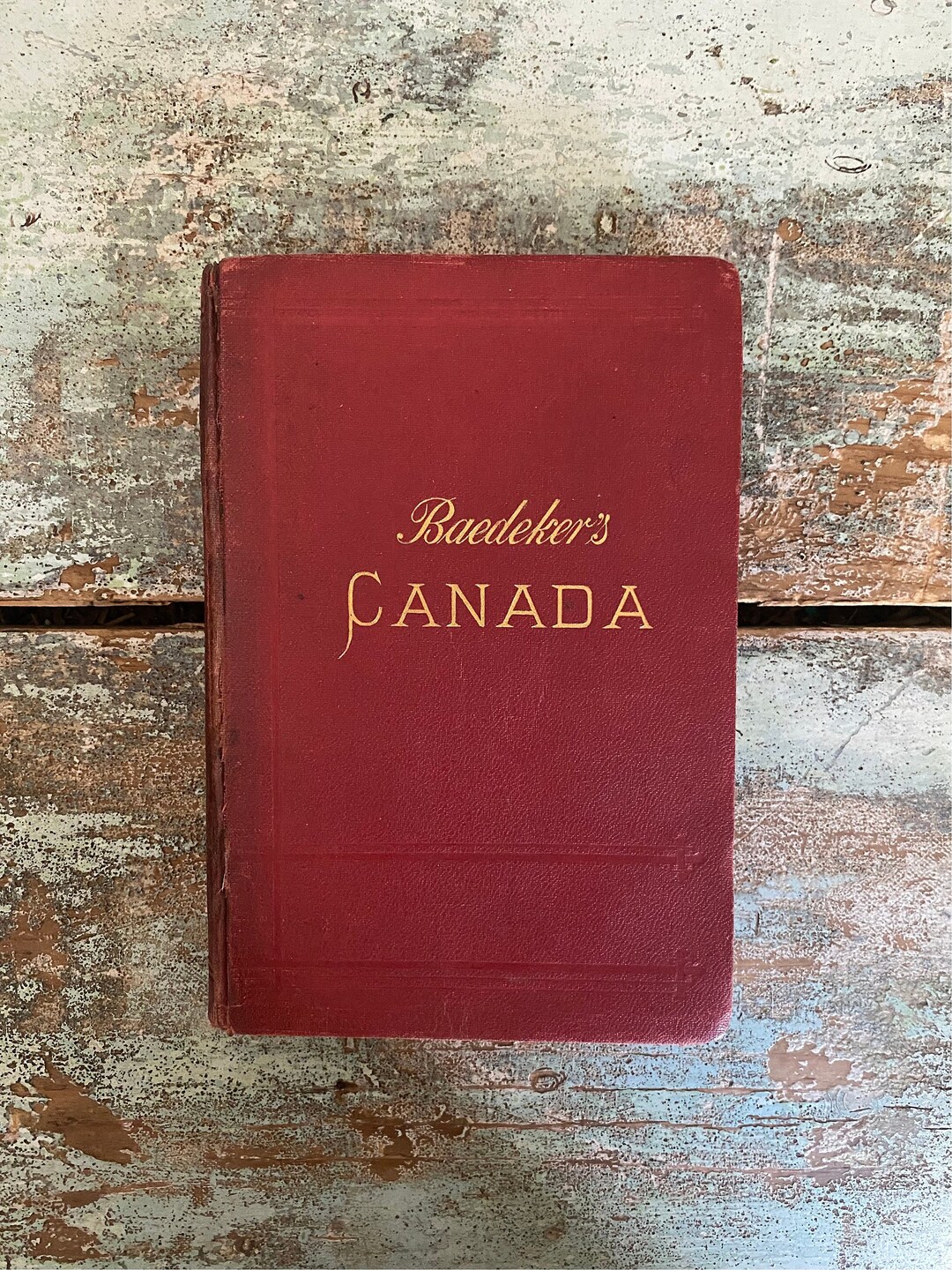 Antique "baedeker's Book - Travel Book - Travel Guide - Fold Out Maps ...
