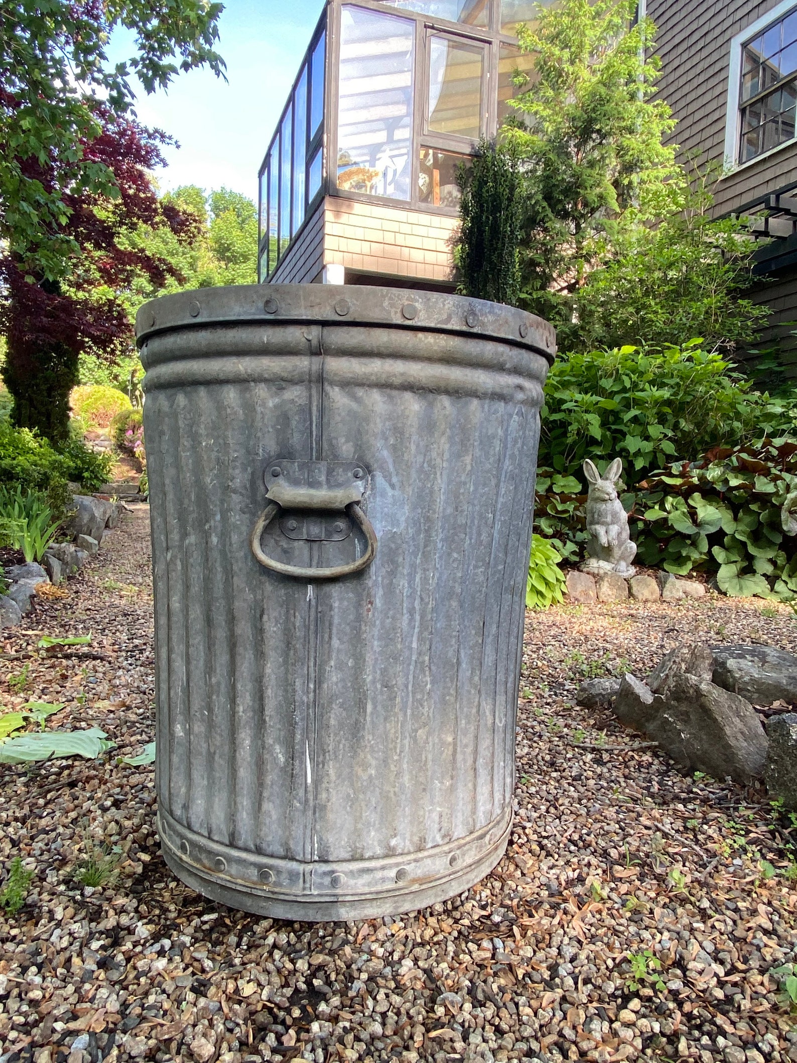 Vintage Galvanized Barrel / Basket / Tub - Etsy