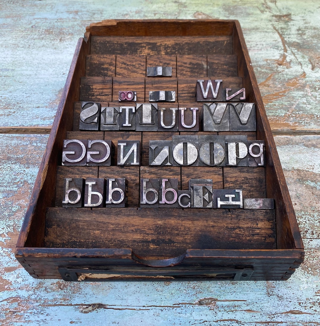 Vintage Metal Printer Stamp/block in It’s Original Drawer - Etsy