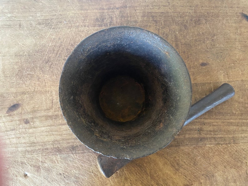 Antique Cast Iron Mortar and Pestle - Etsy