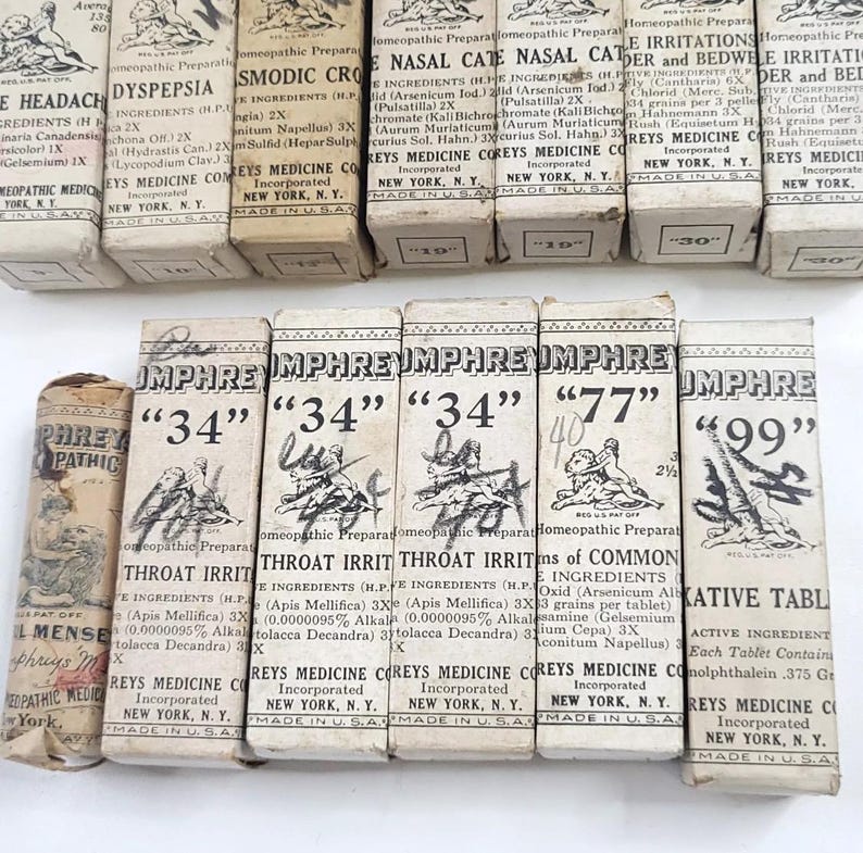 Antique Humphrey’s Apothecary Bottles With Original Label and Contents ...