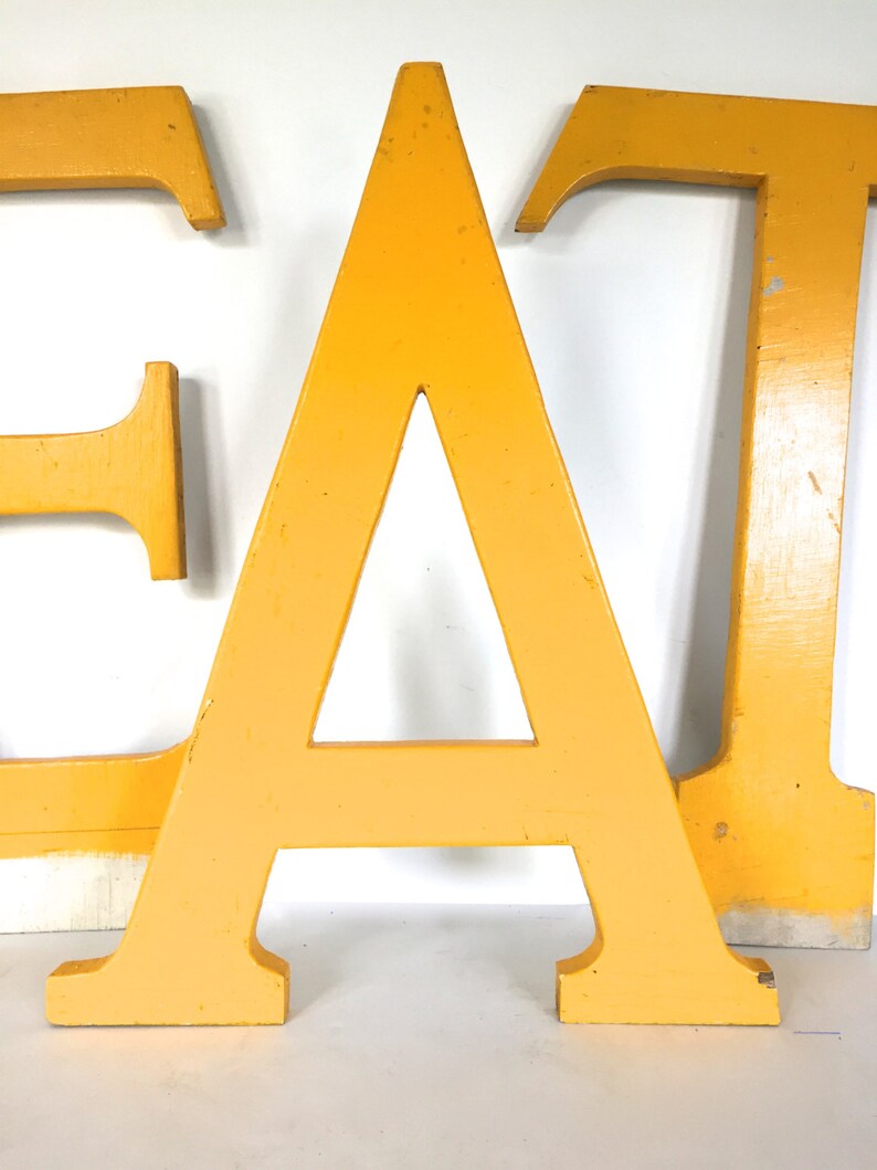 Vintage Wooden Sign Letter / Huge Capital Initial Reclaimed - Etsy