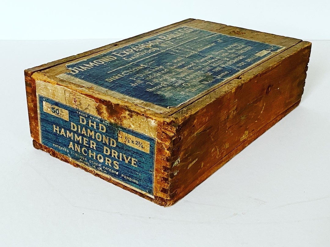 Vintage Antique Wooden Box With Advertisement - Etsy