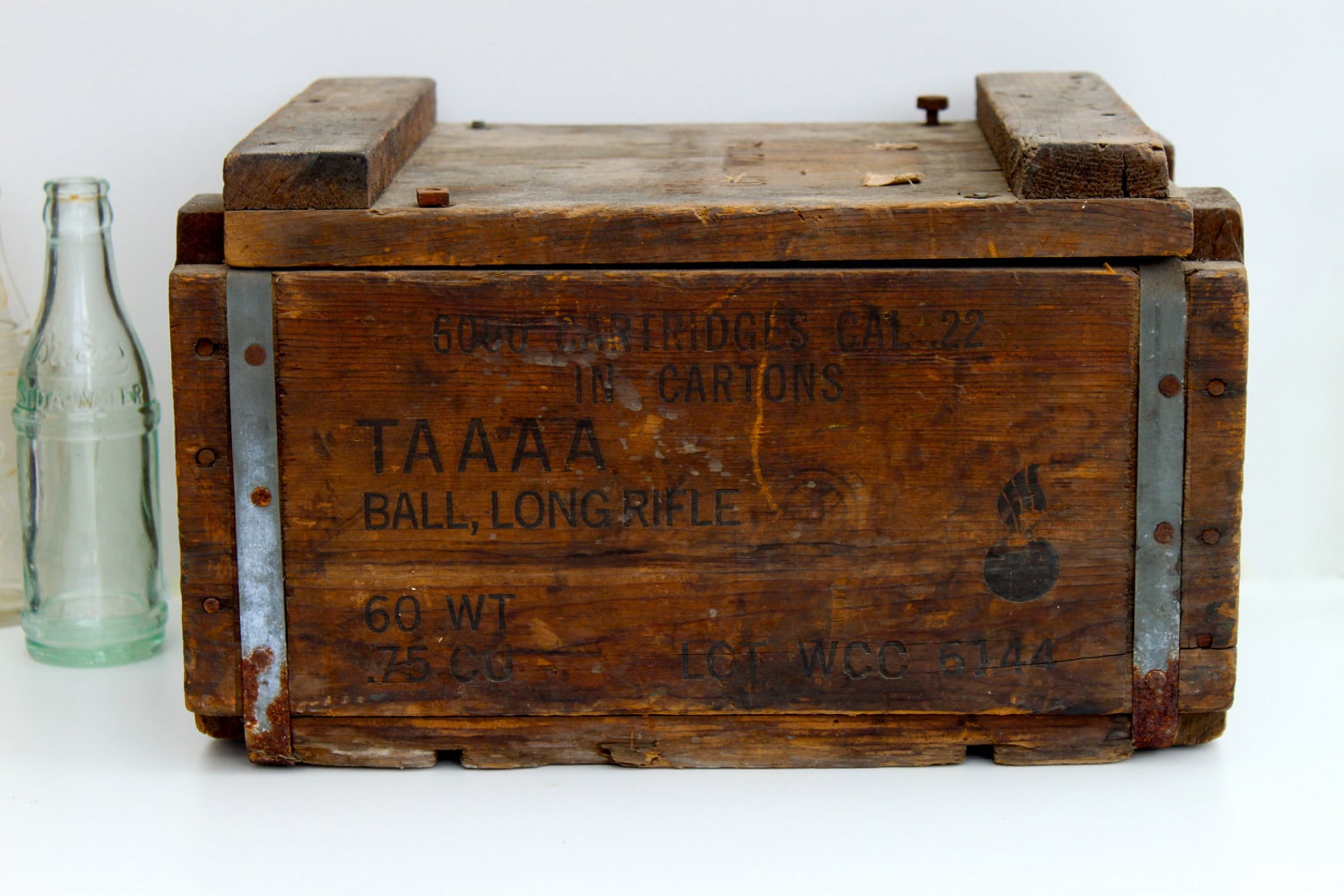 Vintage wooden ammunition box | Etsy