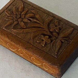 Vintage Wooden Hand Carved Stamp Box - Etsy
