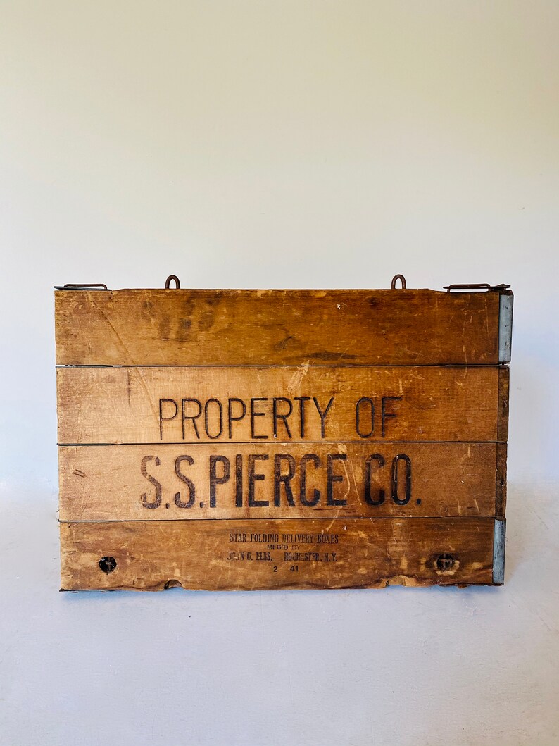 Vintage Folding / Collapsible Wooden Crate | Etsy